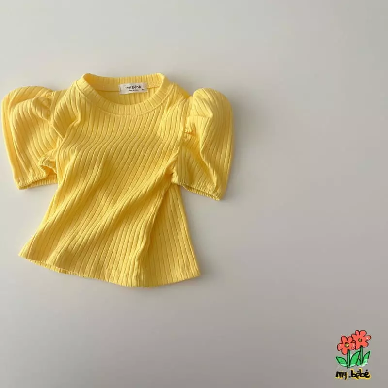 Rib Puff Tee - KKAMI – Korean Fashion Wholesale